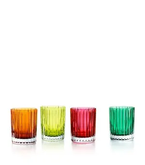 THE MARTHA, BY BACCARAT Set Of 4 Large Harmonie Colors Of Joy Tumblers - Clear