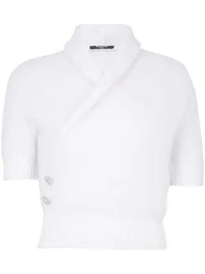 Balmain Wrap Mohair Jumper
