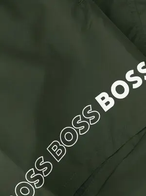 BOSS Dolphin Logo-print Swim Shorts - Green