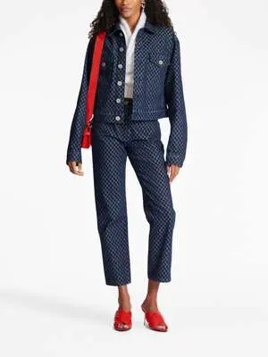 Balmain Monogram-print Denim Jacket