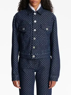 Balmain Monogram-print Denim Jacket