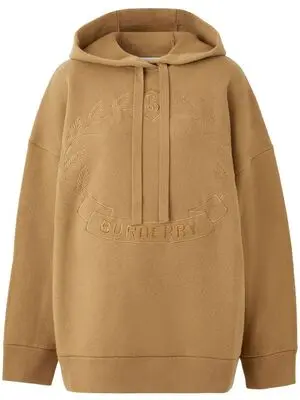 Burberry Oak Leaf Crest Embroidered Oversized Hoodie