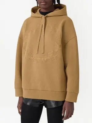 Burberry Oak Leaf Crest Embroidered Oversized Hoodie