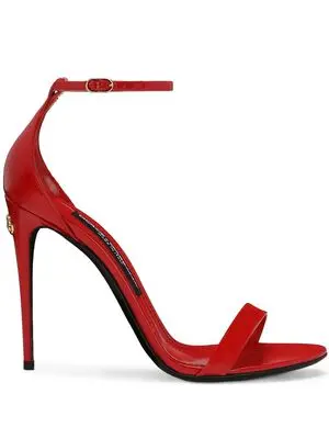 Dolce & Gabbana 105mm Kim Leather Sandals - Red