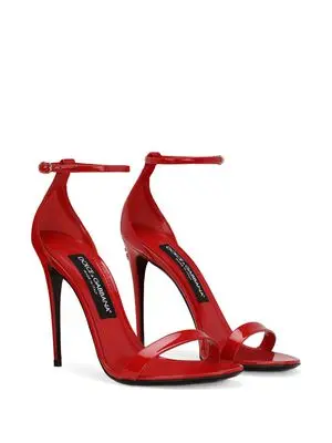Dolce & Gabbana 105mm Kim Leather Sandals - Red