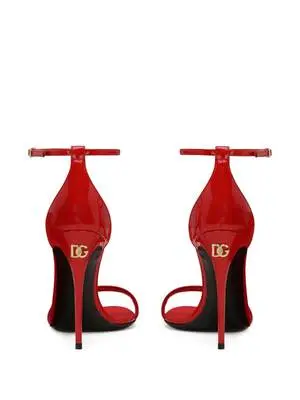Dolce & Gabbana 105mm Kim Leather Sandals - Red