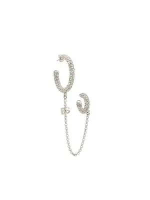 Dolce & Gabbana Logo-lettering Crystal-embellished Earring