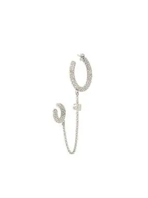 Dolce & Gabbana Logo-lettering Crystal-embellished Earring
