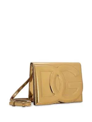 Dolce & Gabbana Embossed Logo Calfskin Shoulder Bag