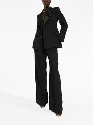 Dolce & Gabbana Floral-appliqué Double-breasted Blazer