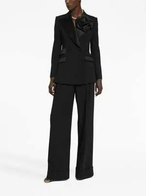 Dolce & Gabbana Floral-appliqué Double-breasted Blazer