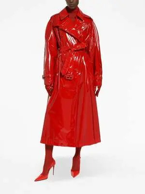Dolce & Gabbana Storm-flap Patent Trench Coat