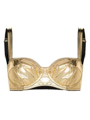 Dolce & Gabbana Balconette Metallic Bra - Gold