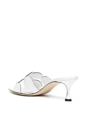 Manolo Blahnik Haribalmu 60mm Leather Sandals - White