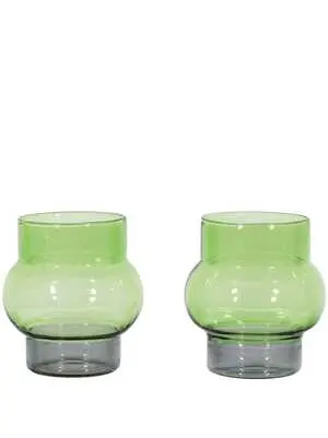 TOM DIXON Bump Short Glass - Green