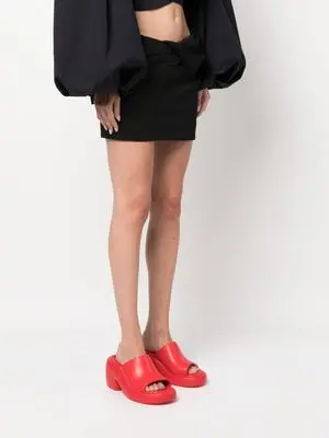Jacquemus Bahia Wool Mini Skirt - Black