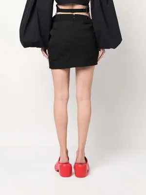 Jacquemus Bahia Wool Mini Skirt - Black