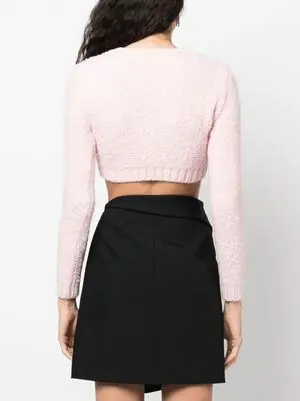 Gcds Crystal-embellished Crop Top - Pink