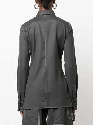 Stella McCartney Pointed-collar Flannel Shirt