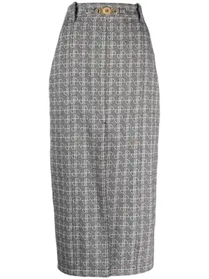 Patou Jp Monogram Midi Skirt