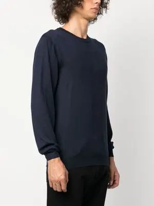 Fedeli Fine-knit Cashmere Jumper - Blue