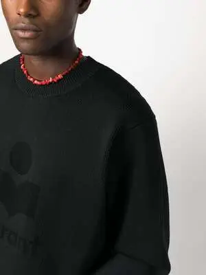 MARANT Ayler" Logo Motif Ribbed Sweater