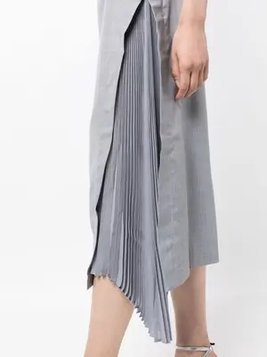Rokh Side-pleats Midi Dress