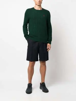 Polo Ralph Lauren Pony-motif Cable-knit Jumper - Green