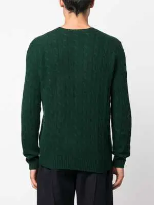 Polo Ralph Lauren Pony-motif Cable-knit Jumper - Green