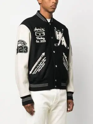 Amiri Varsity Jacket With Appliqué Logo