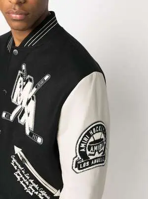 Amiri Varsity Jacket With Appliqué Logo