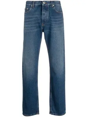 Off-White Stonewashed Straight-leg Jeans - Blue