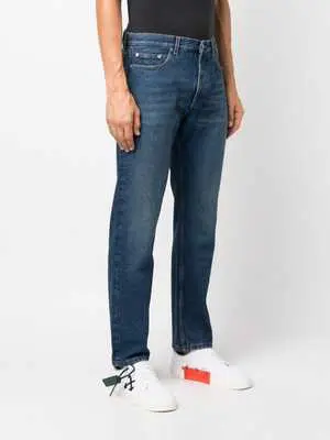 Off-White Stonewashed Straight-leg Jeans - Blue