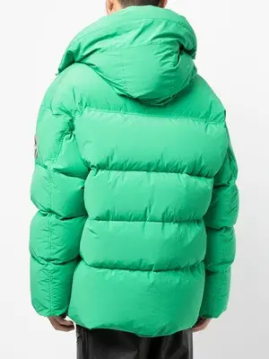 DOUBLET Padded Animal Motif Hoodie Jacket - Green