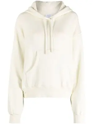 Off-White Logo-print Cotton Hoodie - Neutrals