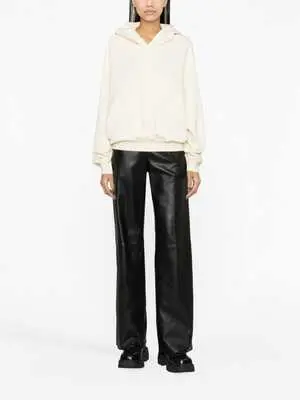 Off-White Logo-print Cotton Hoodie - Neutrals