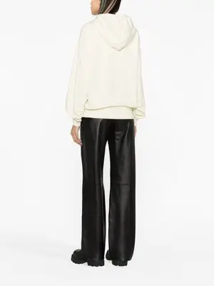 Off-White Logo-print Cotton Hoodie - Neutrals