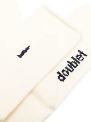 DOUBLET Logo Intarsia Knitted Mittens