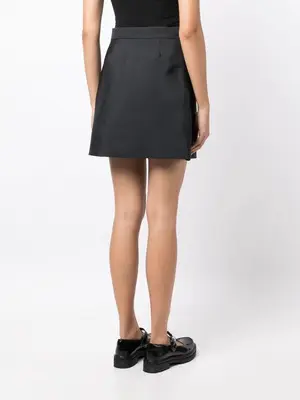 LEE MATHEWS Button-detailed High-waist Mini Skirt
