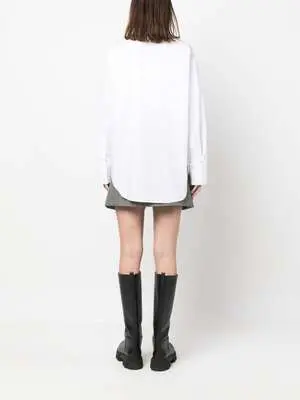 MSGM Embroidered-logo Cotton Shirt