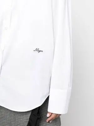MSGM Embroidered-logo Cotton Shirt