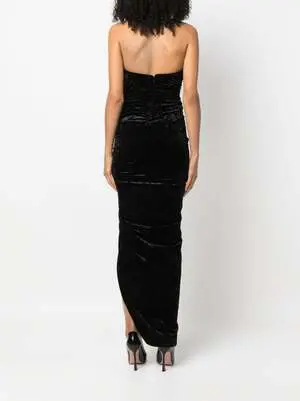 Alexandre Vauthier Strapless Velvet Dress