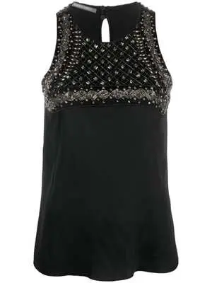 Alberta Ferretti Bead-embellished Blouse - Black