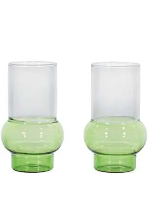 TOM DIXON Bump Tall Glasses - Green