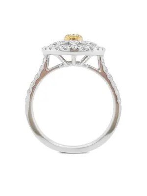 HYT JEWELRY 18kt Yellow Gold And Platinum Diamond Ring