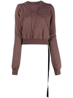 Rick Owens Organic Cotton Cropped Sweatshirt
