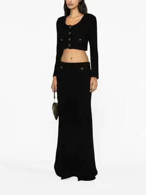 Alessandra Rich Cropped Bouclé Jacket