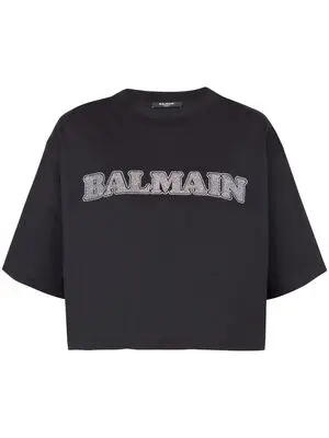 Balmain Rhinestone Logo T-shirt