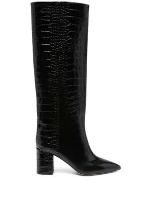 Paris Texas Anja 70mm Crocodile-embossed Boots
