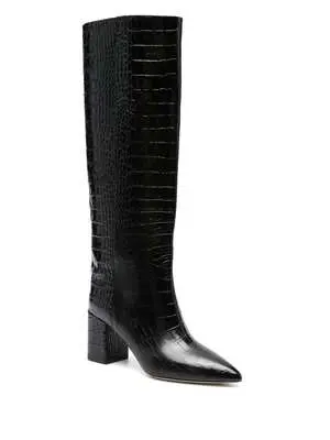 Paris Texas Anja 70mm Crocodile-embossed Boots